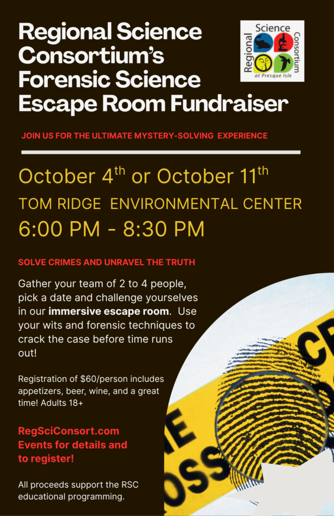 Forensic Science Escape Room Fundraiser | Regional Science Consortium